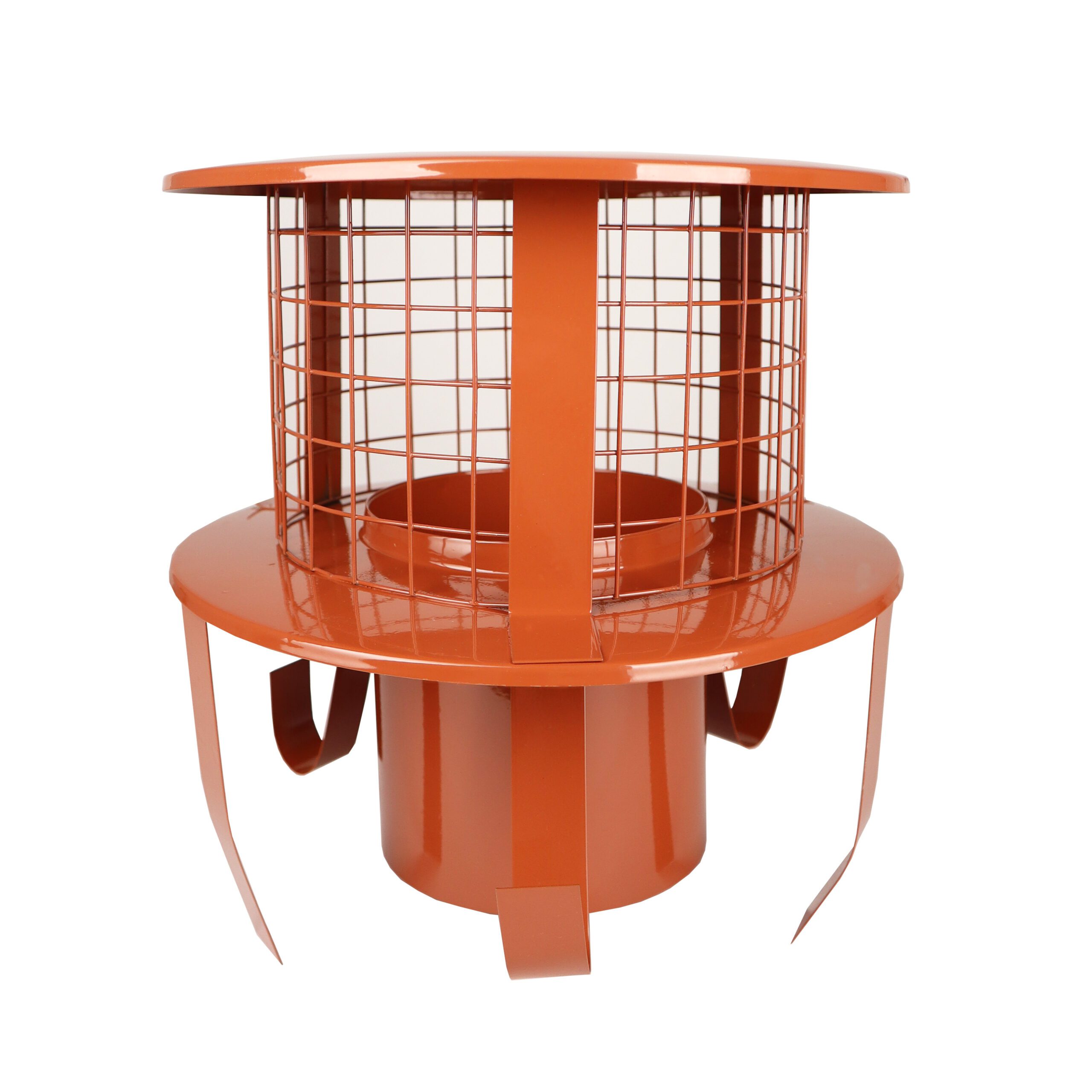 Pot Hanging Cowl With Bird Guard (Terracotta) for Flexible Flue Liner ...