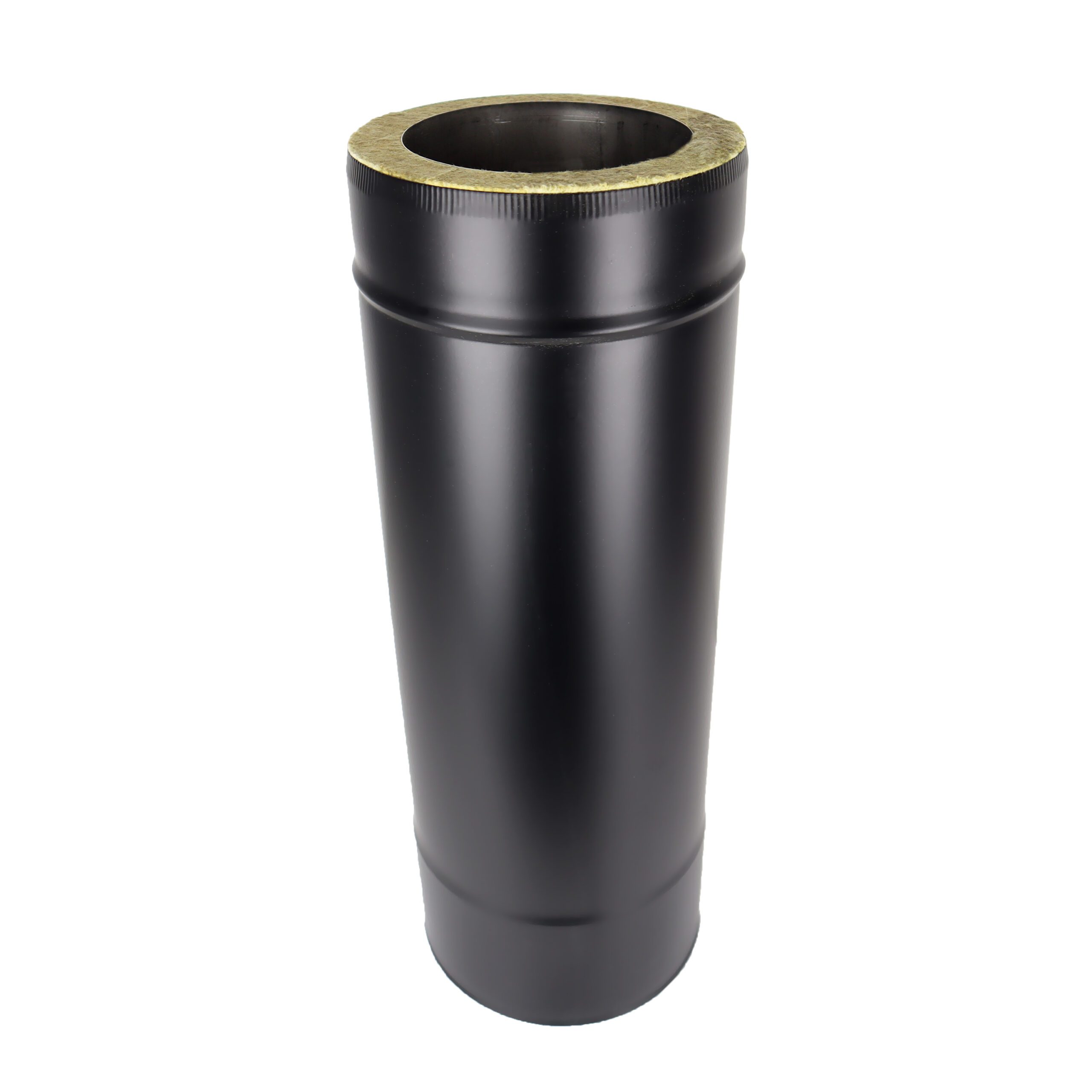 500mm Length - Twin Wall Pipe 125mm (Black) - Flexible Flue Liners