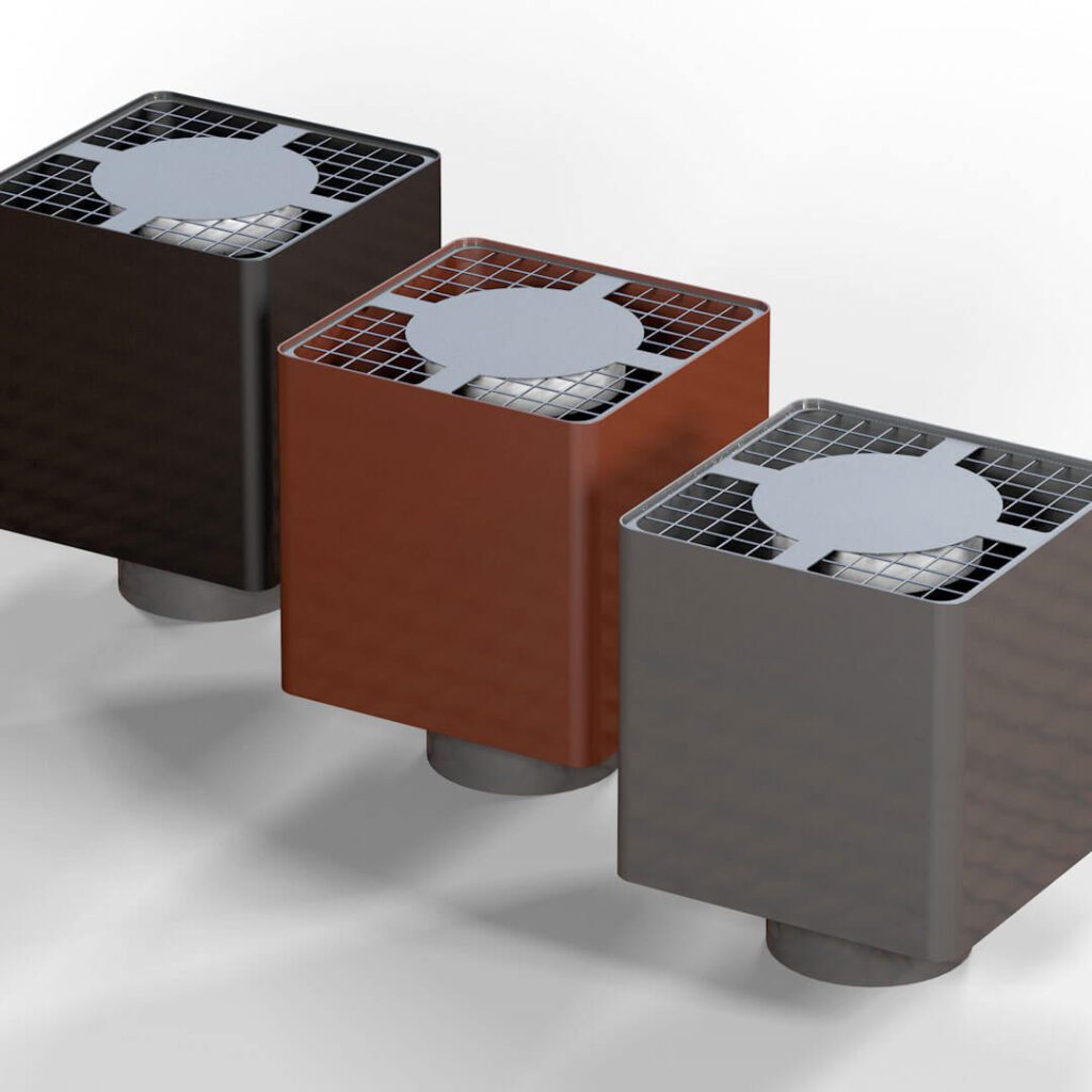 5" (125mm) Flue Cube For Chimney Pots - Terracotta - Flexible Flue Liners